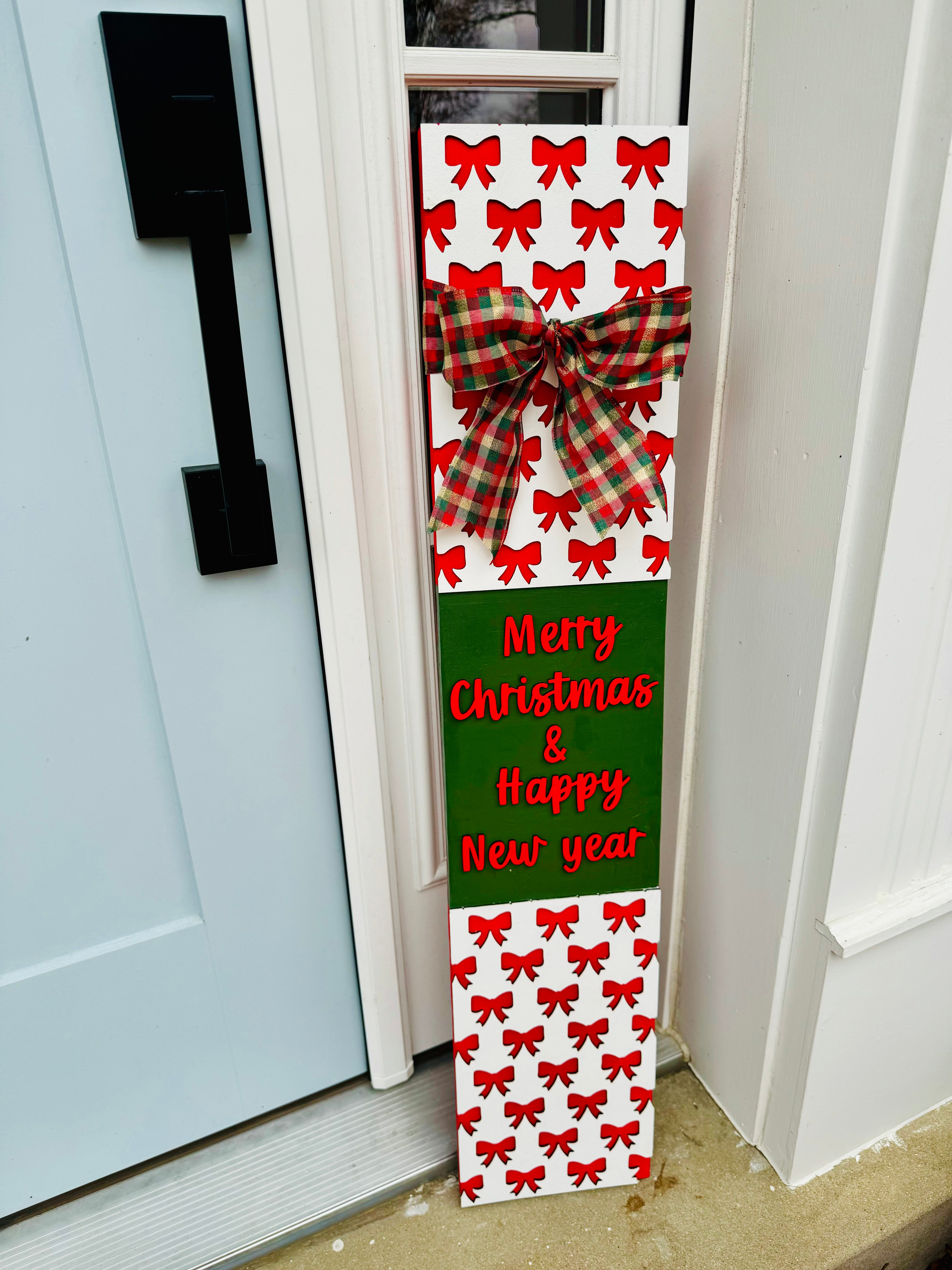 Merry Christmas Bows Porch Sign – Eleven11 Treasures